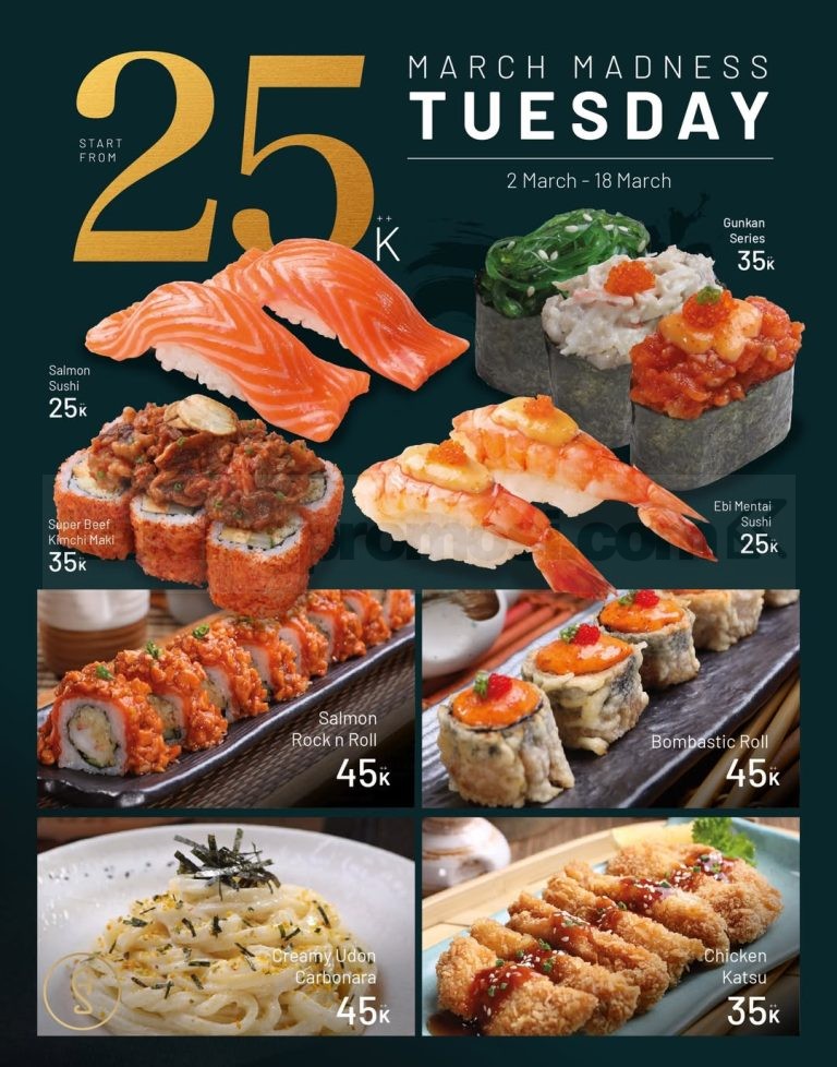 Promo Sushi Hiro March Madness Menu Favorit mulai Rp. 25.000