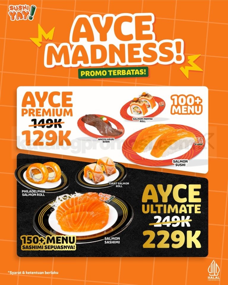 Promo Sushi Yay! AYCE Madness Mulai Rp. 129.000