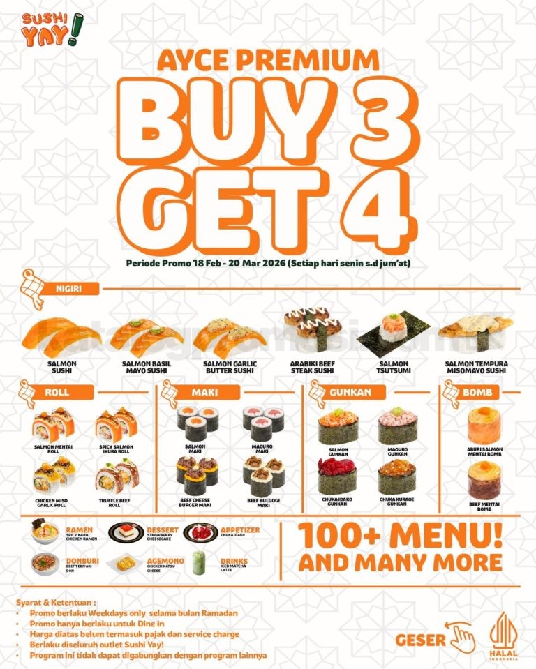 Promo Sushi Yay Ramadan All You Can Eat Rp. 79.000