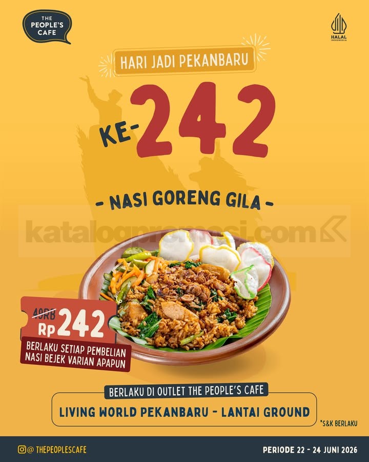 Promo The People’s Cafe HUT Pekanbaru Nasi Goreng Rp. 242