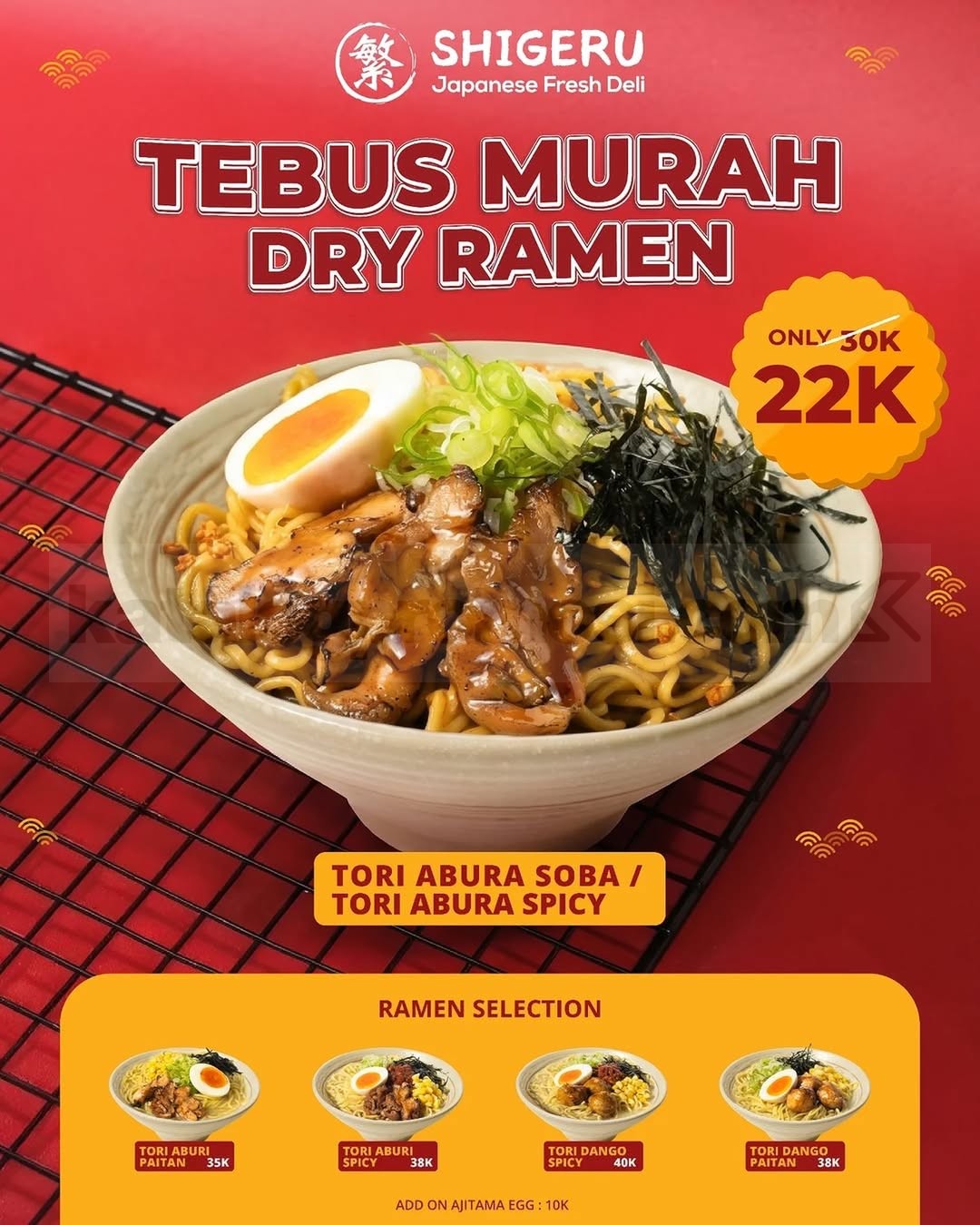 Promo Shigeru Tebus Murah Ramen Cuma Rp. 22 Ribu
