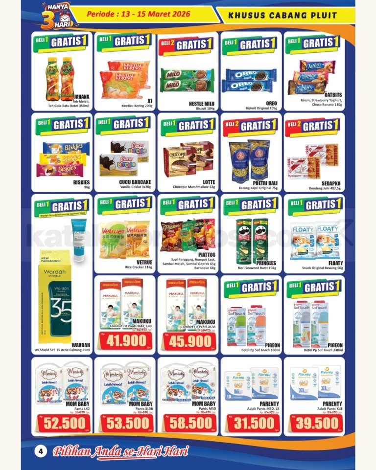 Promo HARI HARI Swalayan Opening Pluit 13-19 Maret 2026