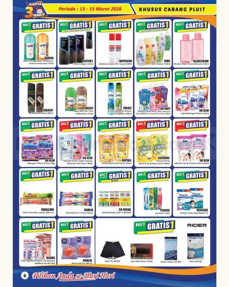 Promo HARI HARI Swalayan Opening Pluit 13-19 Maret 2026