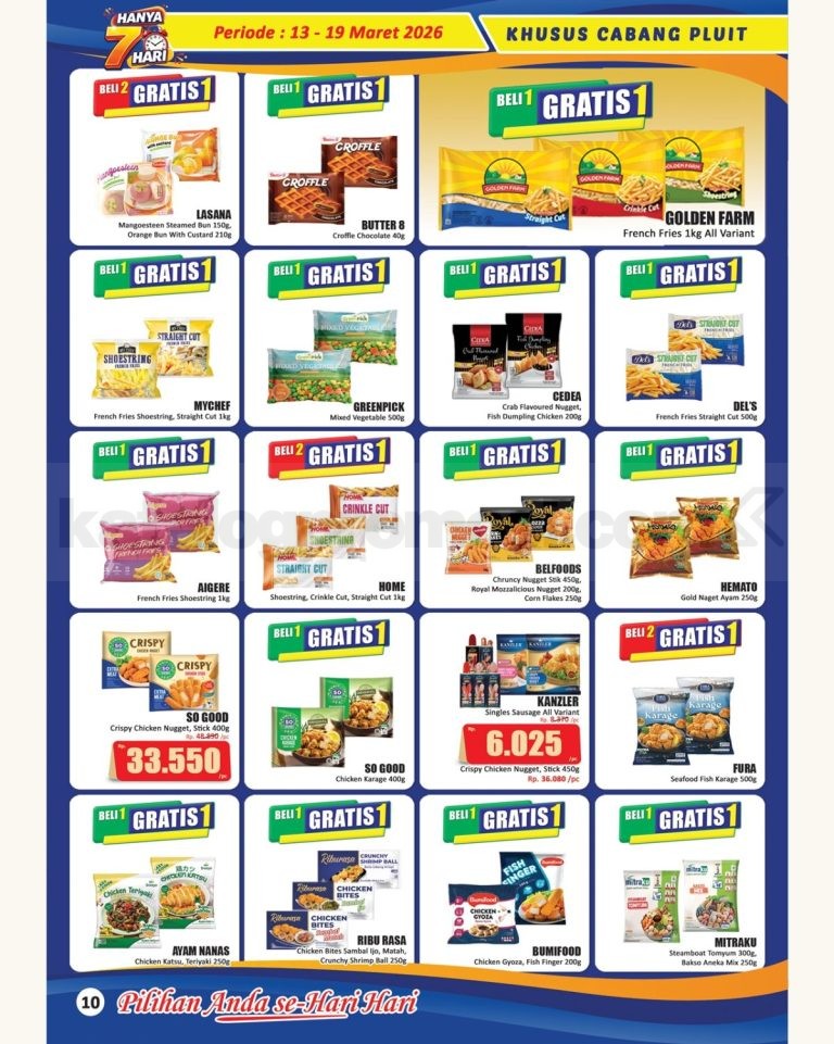 Promo HARI HARI Swalayan Opening Pluit 13-19 Maret 2026
