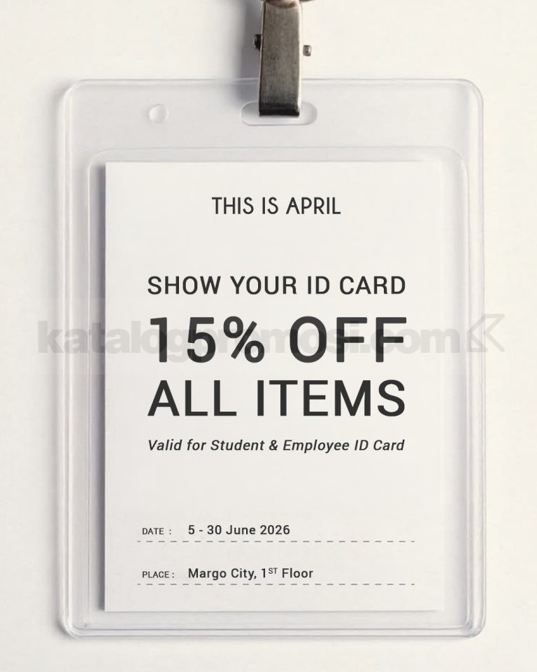 Promo This Is April Diskon 15% untuk Student dan Employee