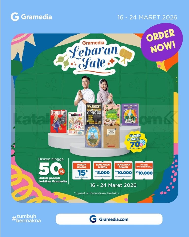 Promo Gramedia Lebaran Sale Buku Diskon hingga 50% – SoPasti.Com