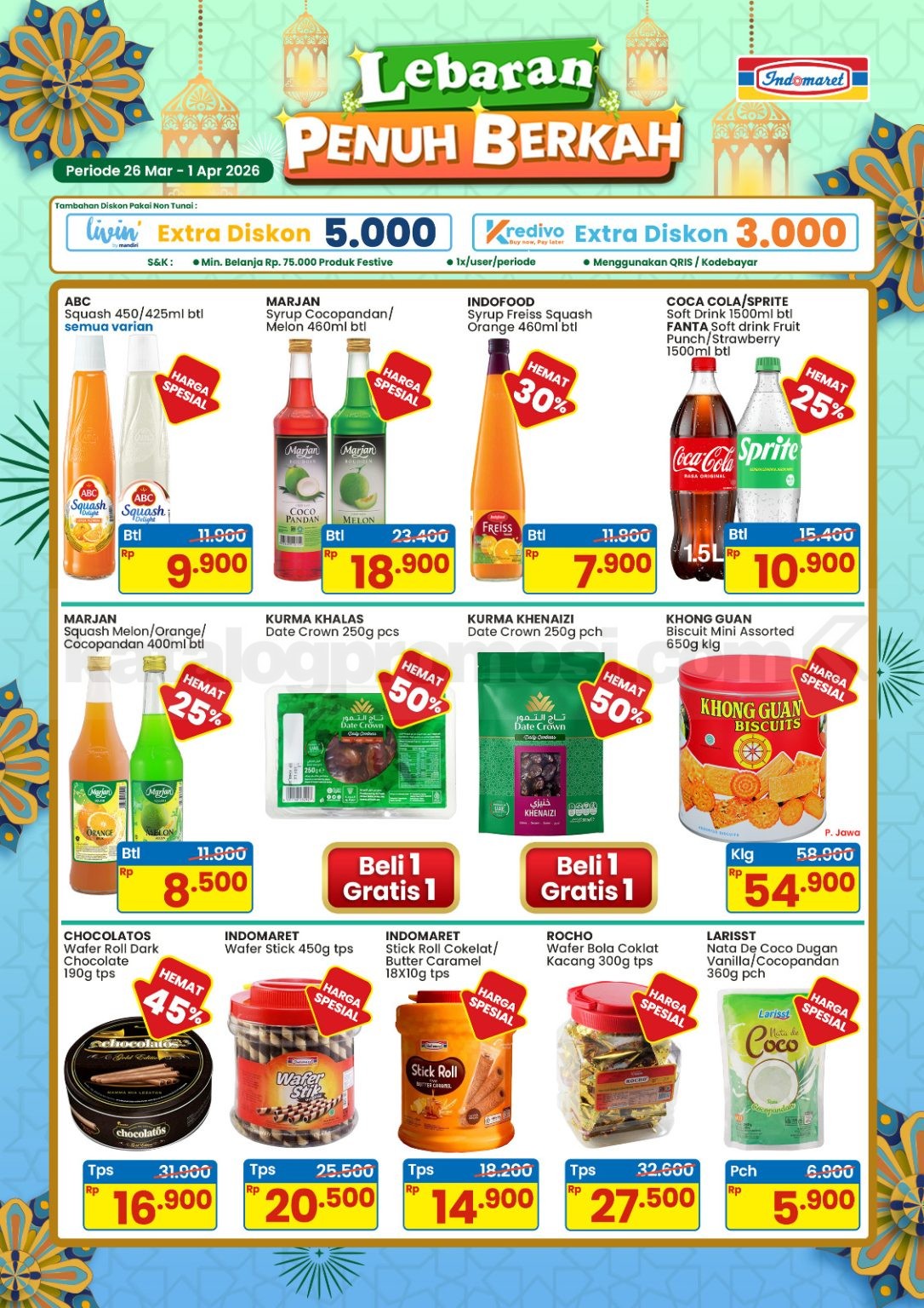 Promo Indomaret Sirup & Biskuit Lebaran 26 Maret - 01 April 2026