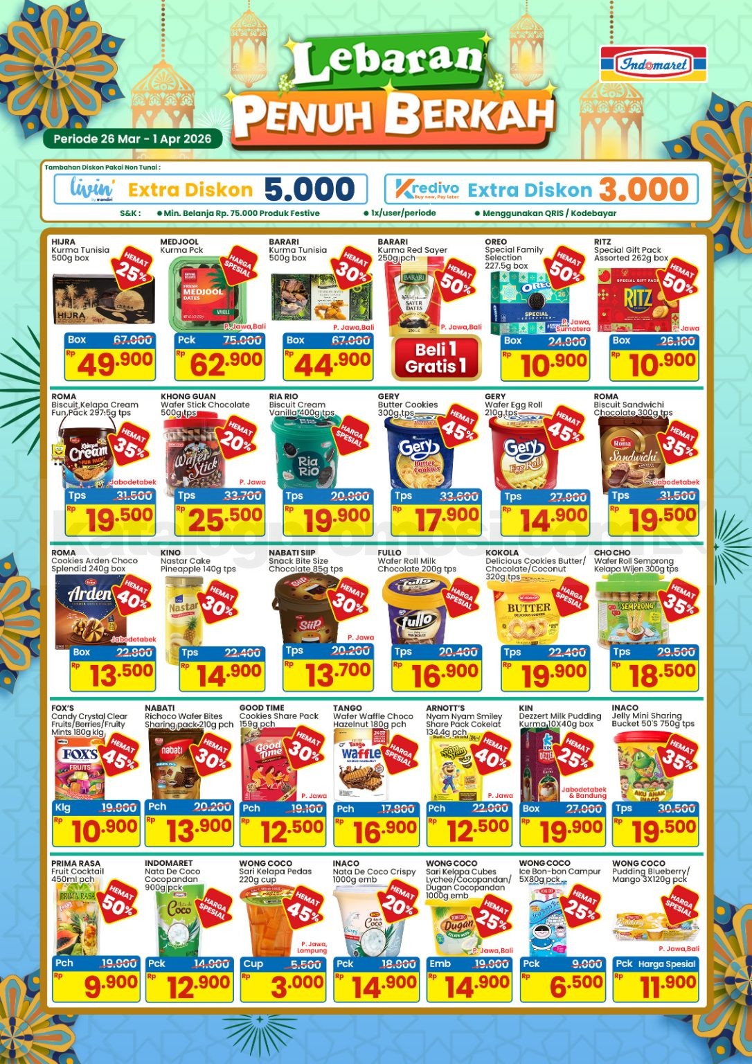 Promo Indomaret Sirup & Biskuit Lebaran 26 Maret - 01 April 2026