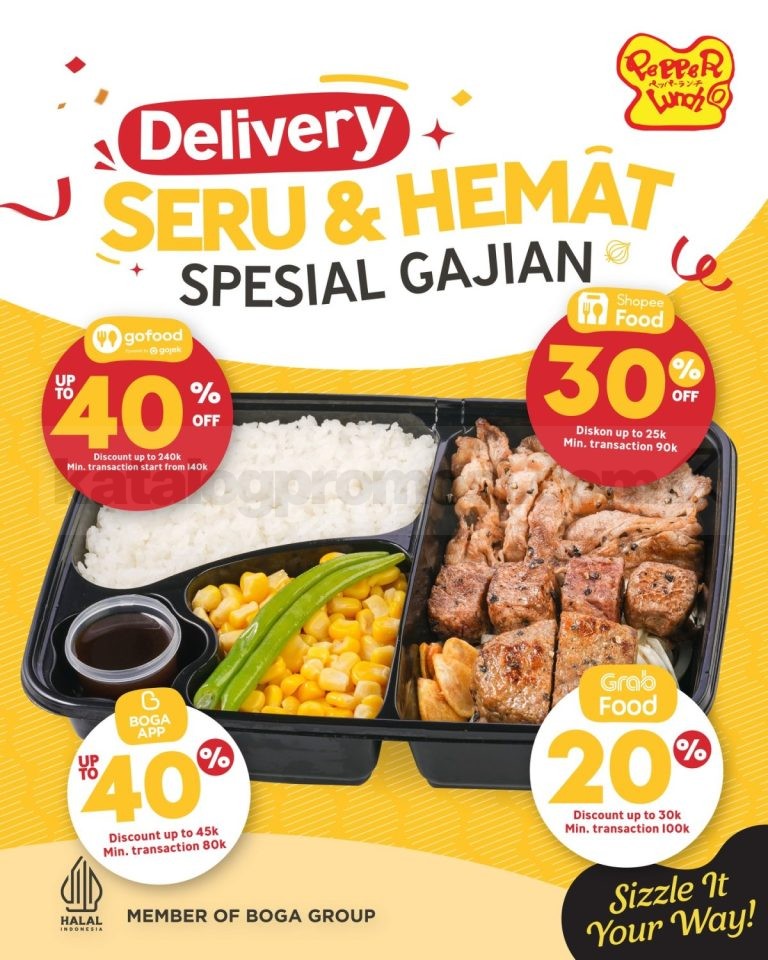 Promo Pepper Lunch Spesial Gajian Diskon hingga 40%