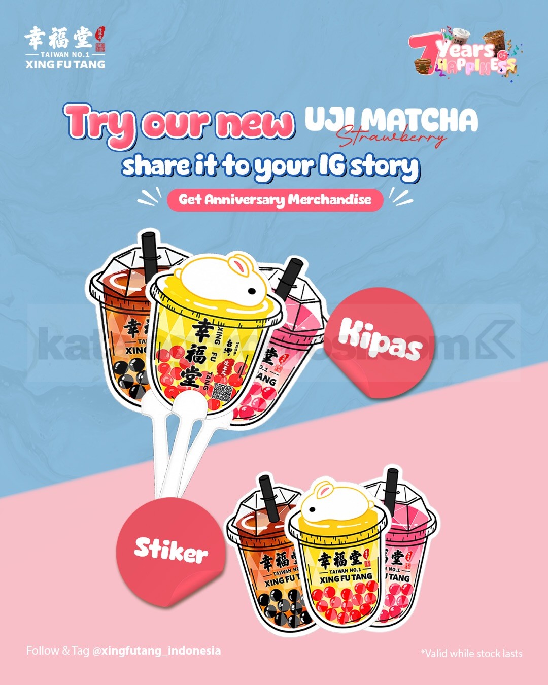 Promo Xing Fu Tang NEW! Uji Matcha Strawberry Gratis