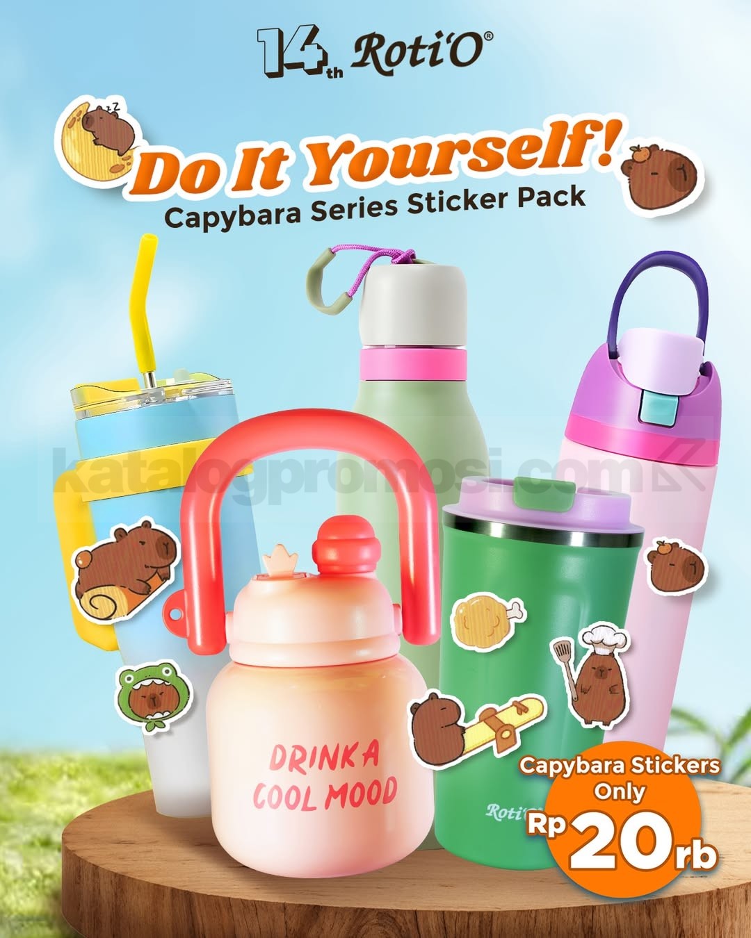 Promo Roti'O Capybara Sticker Pack Mulai Rp. 20.000