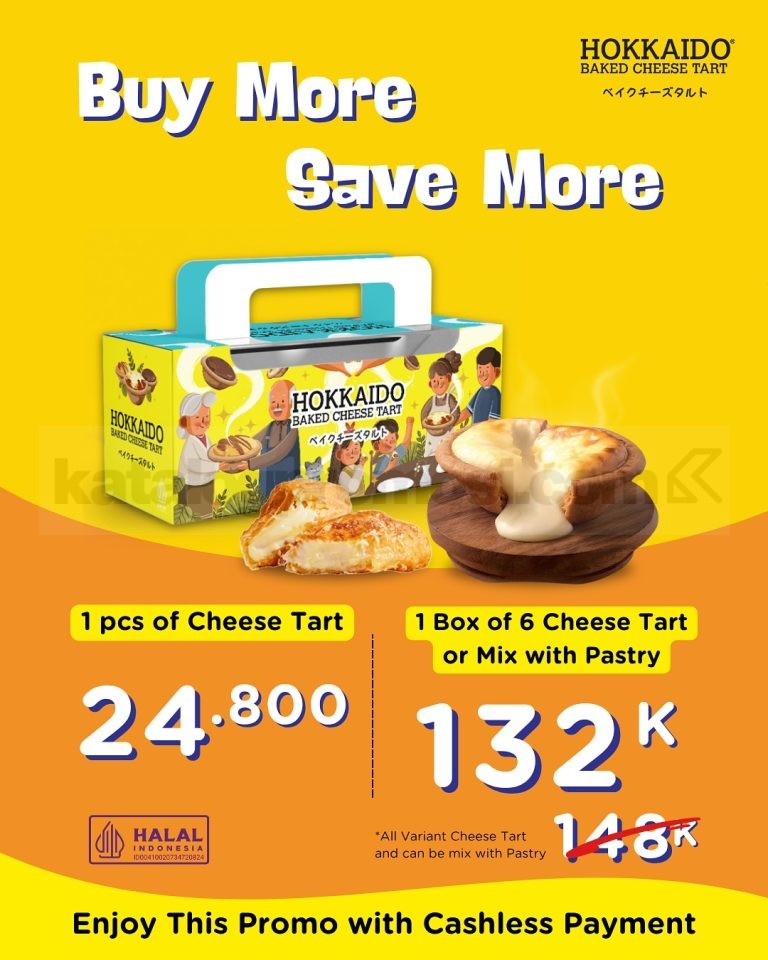 Promo Hokkaido Baked Cheese Tart Buy More Save More Box isi 6 / Mix ...