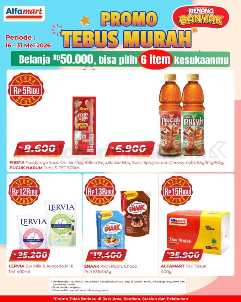Promo Alfamart Tebus Murah Produk Serba Mulai Rp5.000