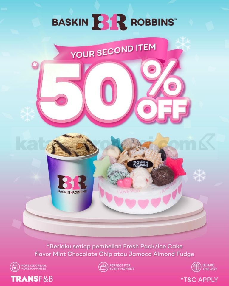 Promo Baskin Robbins Joyful June Diskon 50% Item Kedua