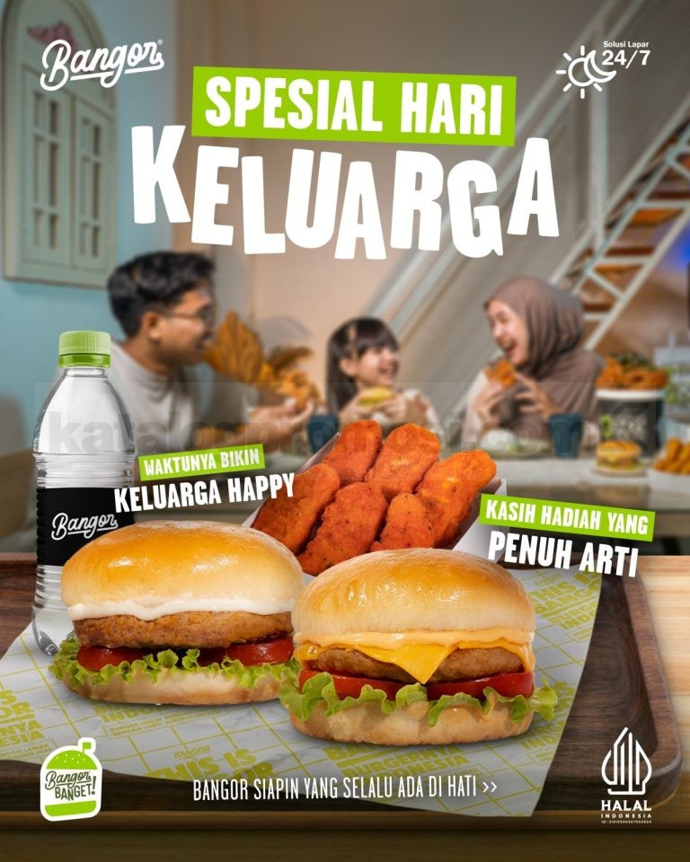 Promo Burger Bangor Hari Keluarga Paket Rp. 205.000