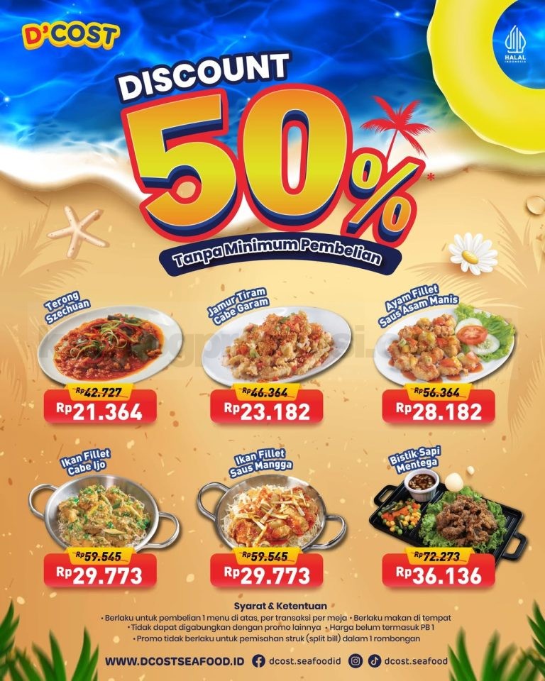 Promo D'Cost Menu Favorit Diskon 50%