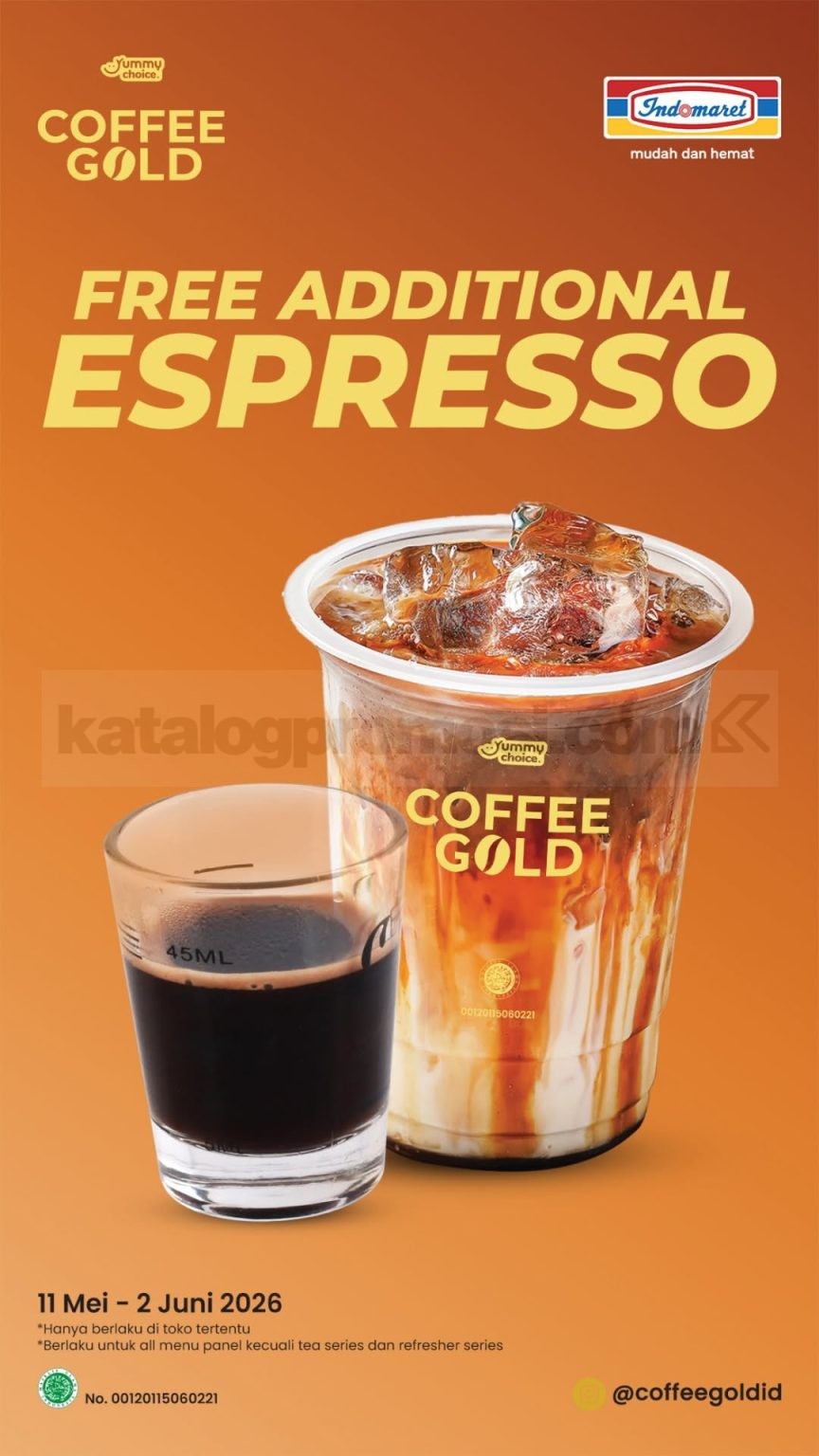 Promo Indomaret Coffee Gold Free Additional Espresso