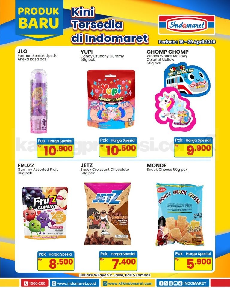Promo Indomaret Produk Baru Harga Spesial mulai Rp.5.900