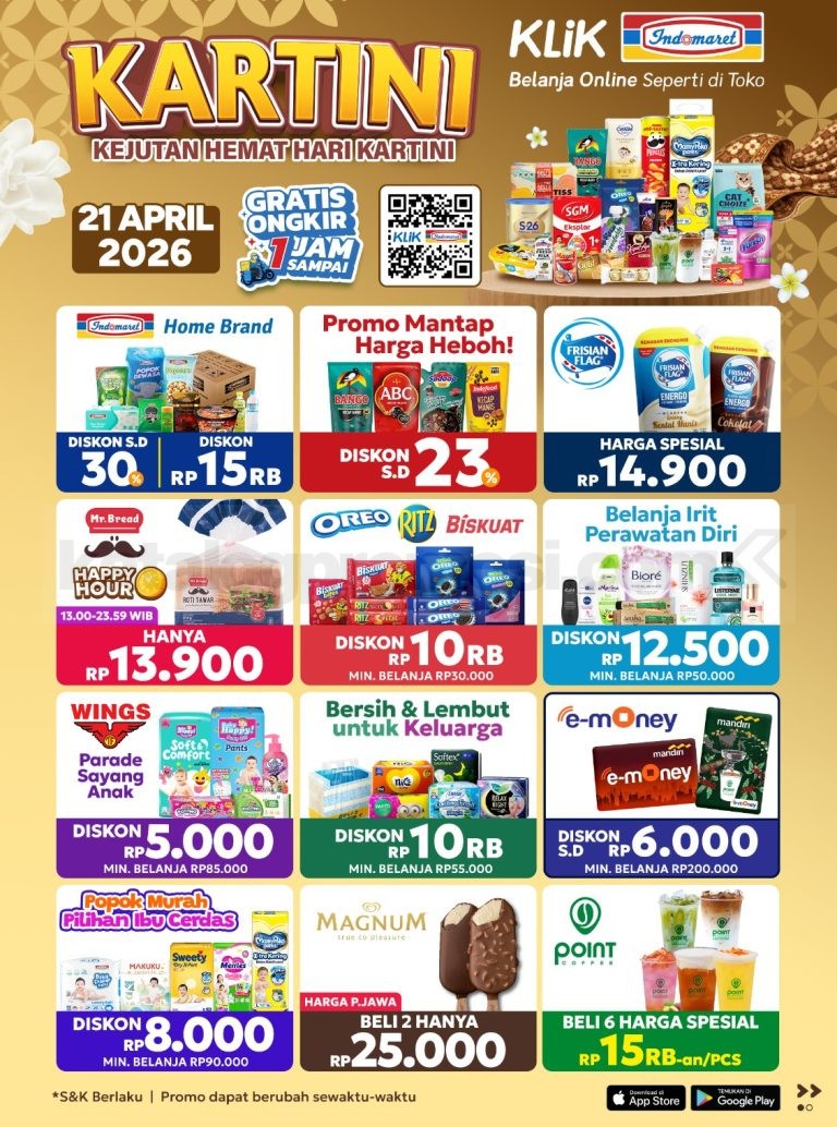 Promo Klik Indomaret Hari Kartini Diskon hingga 50%