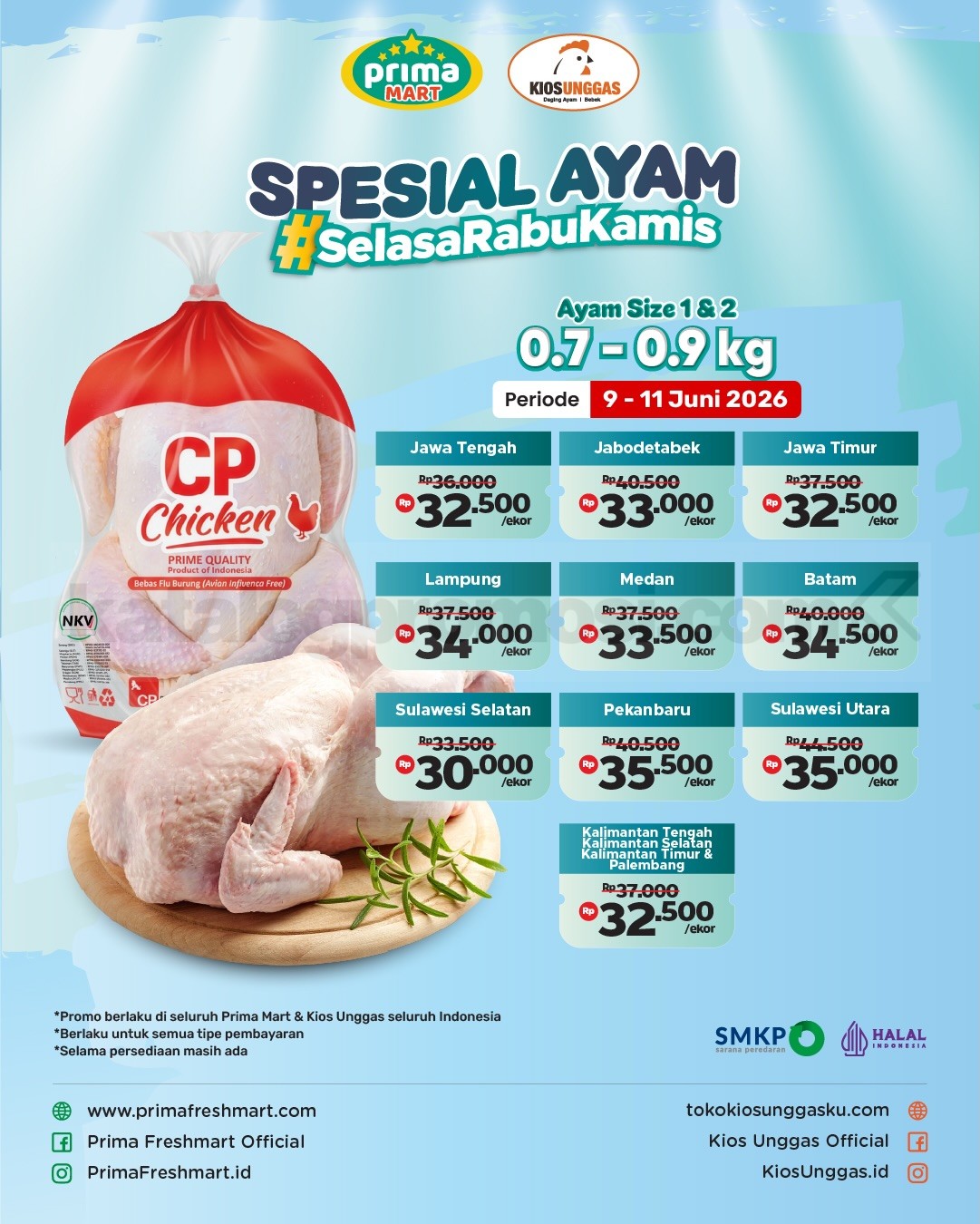 Promo Prima Mart SRK Spesial Ayam Utuh Mulai Rp. 30.000
