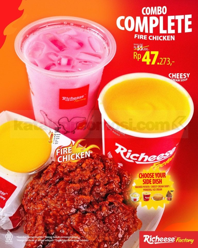 Promo Richeese Factory Combo Complete mulai Rp. 41.818