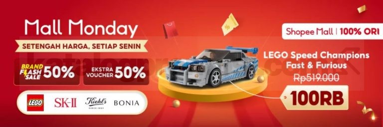Promo Shopee Mall Monday Brand Flash Sale 50%