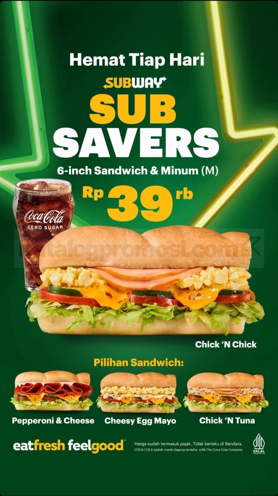 Promo Subway Sub Savers Sandwich + Minuman Rp. 39.000