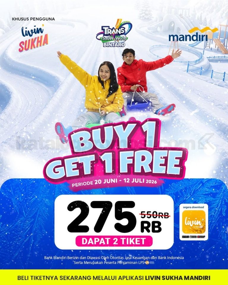 Promo Trans Snow World Bintaro Mandiri Beli 1 Gratis 1 Tiket