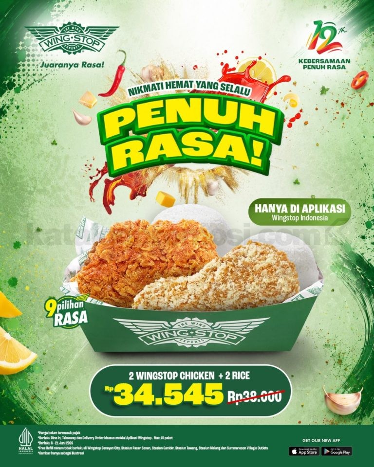 Promo Wingstop Paket Penuh Rasa Rp. 34.545