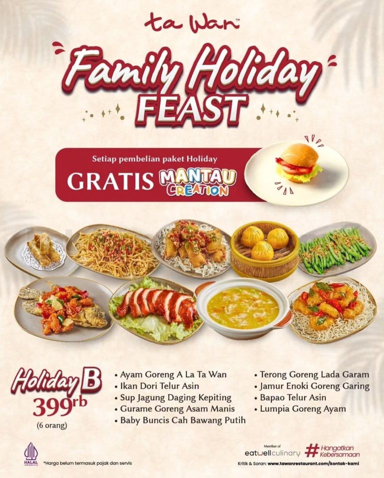 Promo Ta Wan Family Holiday Feast Mulai Rp. 299.000