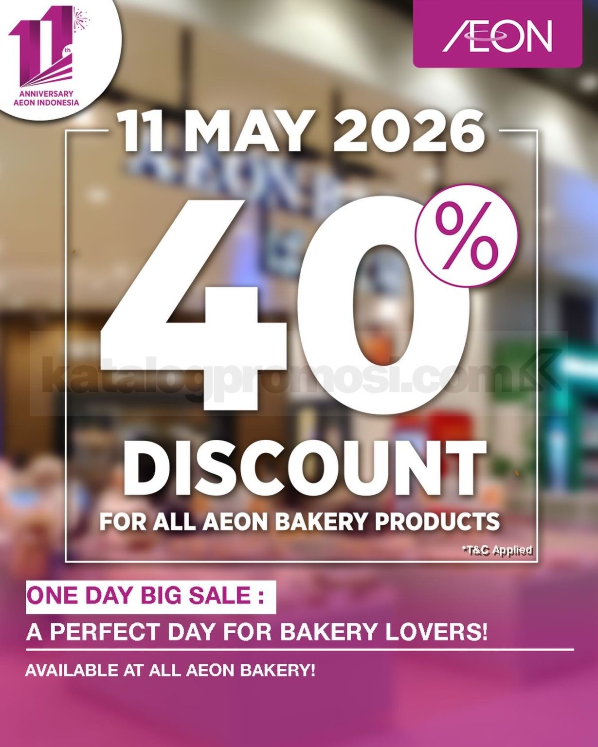 Promo AEON Bakery Diskon 40% Semua Item