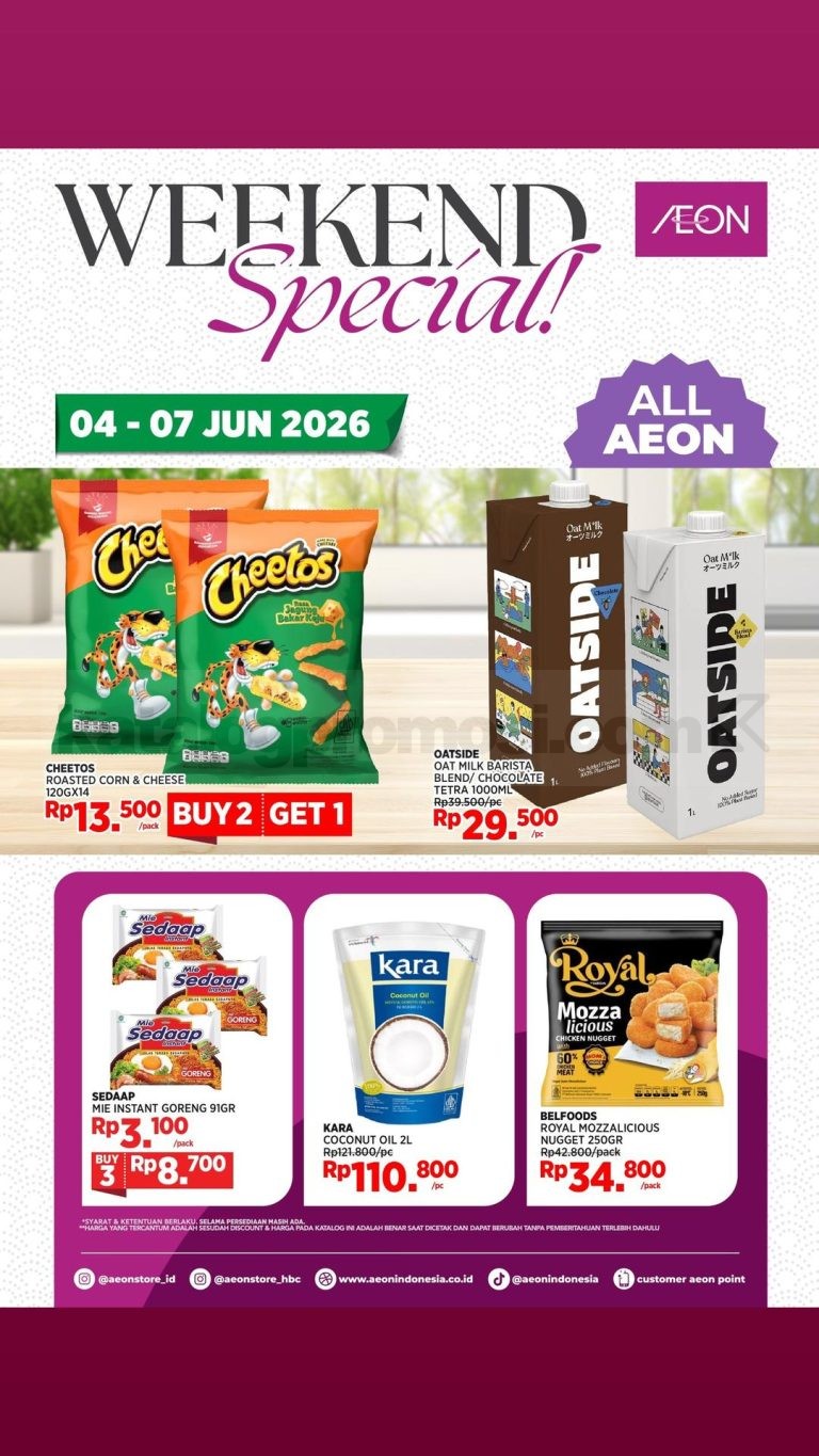 Promo AEON store JSM Weekend Special 04-07 Juni 2026