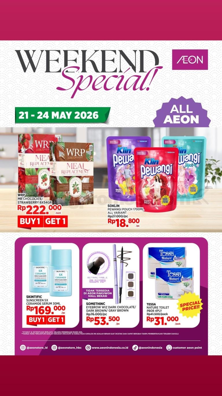 Promo AEON store JSM Weekend Special 21-24 Mei 2026