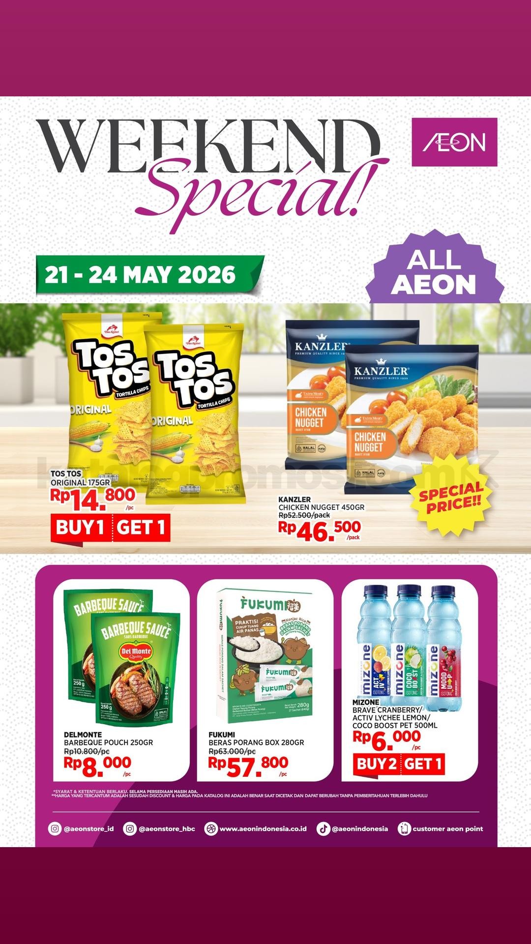 Promo AEON store JSM Weekend Special 21-24 Mei 2026
