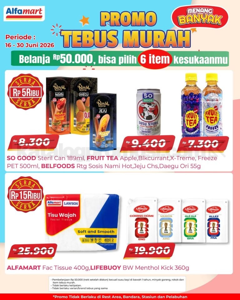Promo Alfamart Tebus Murah Produk Serba Mulai Rp5.000