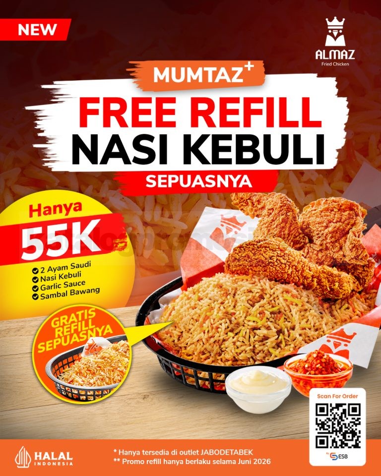 Promo Almaz Paket Mumtaz Plus Free Refill Nasi Kebuli