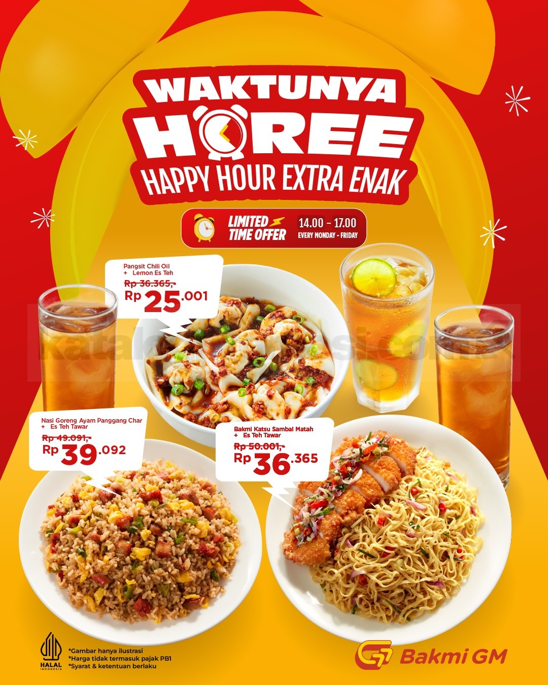 Promo Bakmi GM Happy Hour Menu Favorit mulai Rp. 25.001