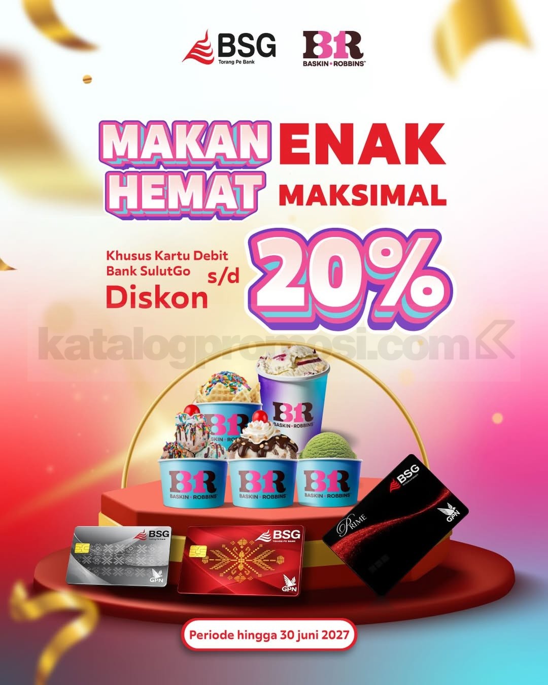 Promo Baskin Robbins Bank SulutGo Diskon Hingga 20%