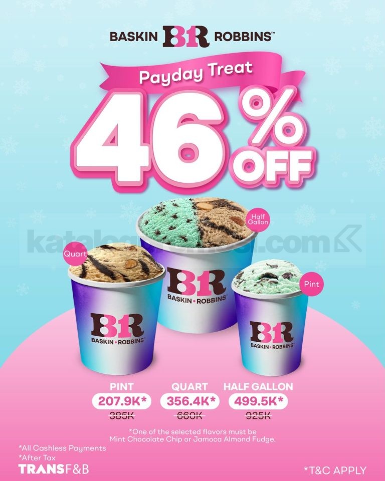 Promo Baskin Robbins Payday Treats Diskon 46%