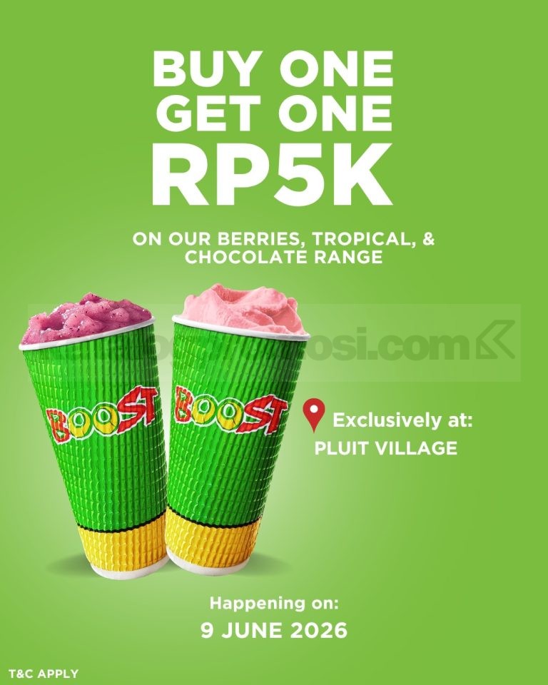 Promo Boost Juice Grand Opening Pluit Village Beli 1 Gratis 1