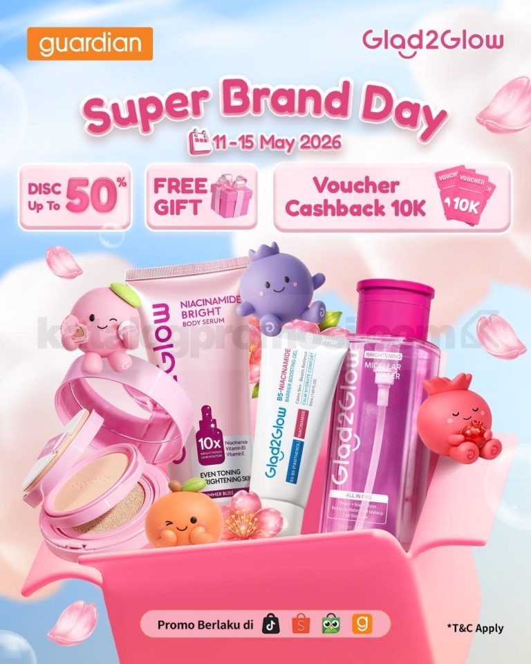 Promo Glad2Glow Super Brand Day Diskon hingga 50%