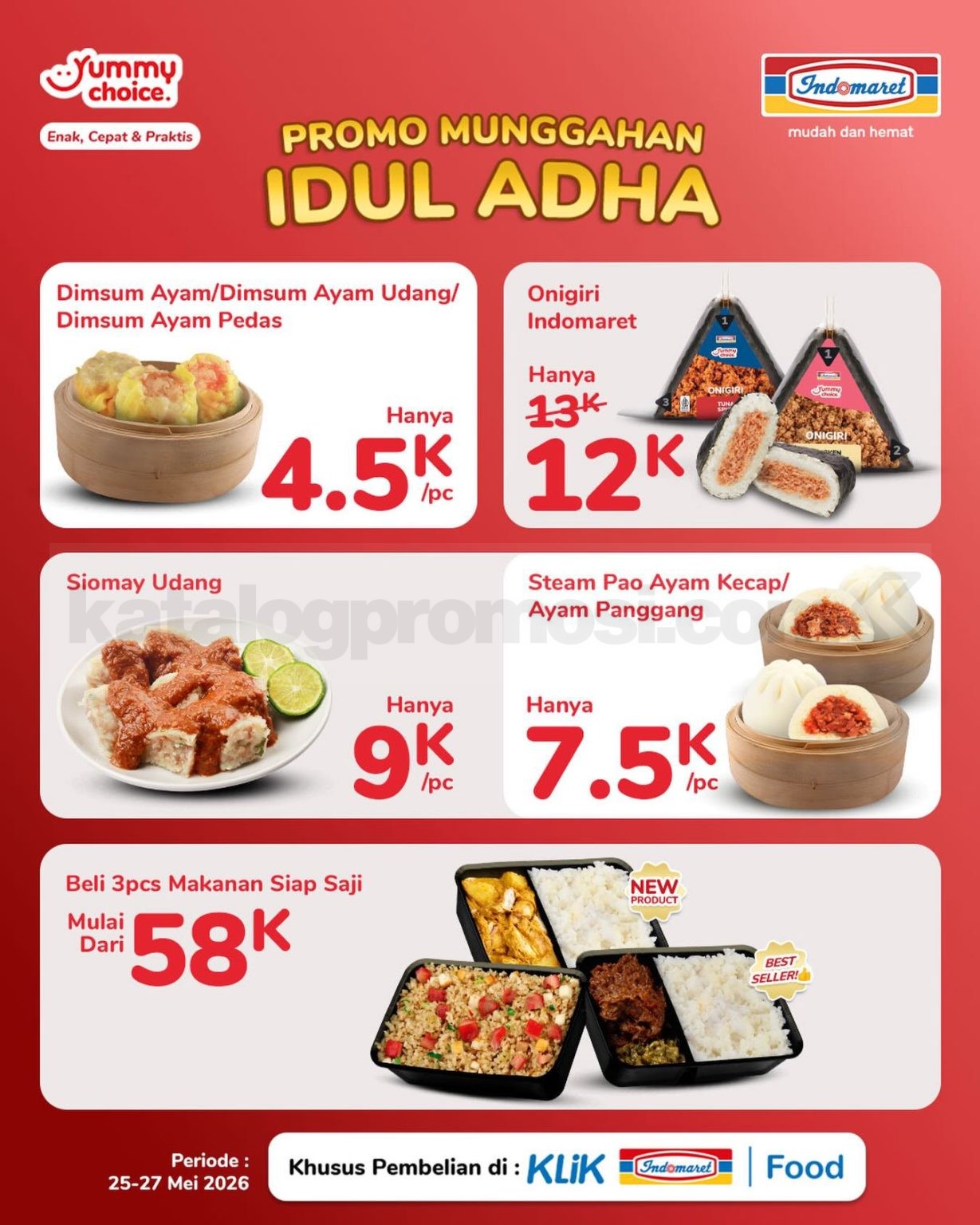 Promo Indomaret Yummy Choice Munggahan Idul Adha Mulai Rp. 4.500