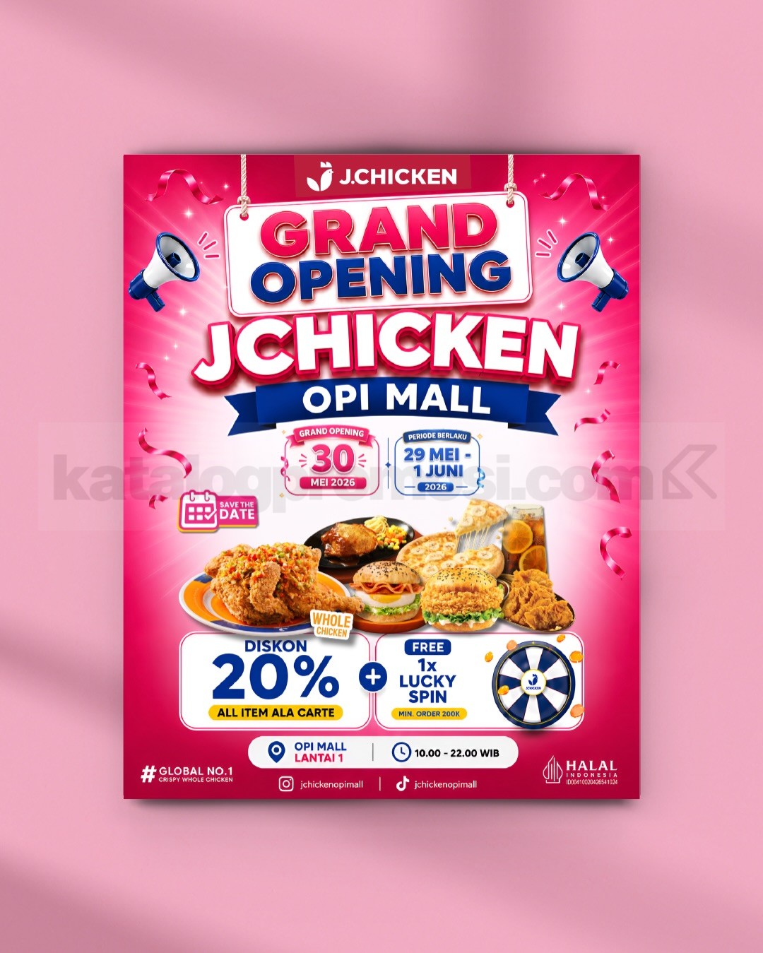 Promo J.Chicken Grand Opening OPI Mall Diskon 20%