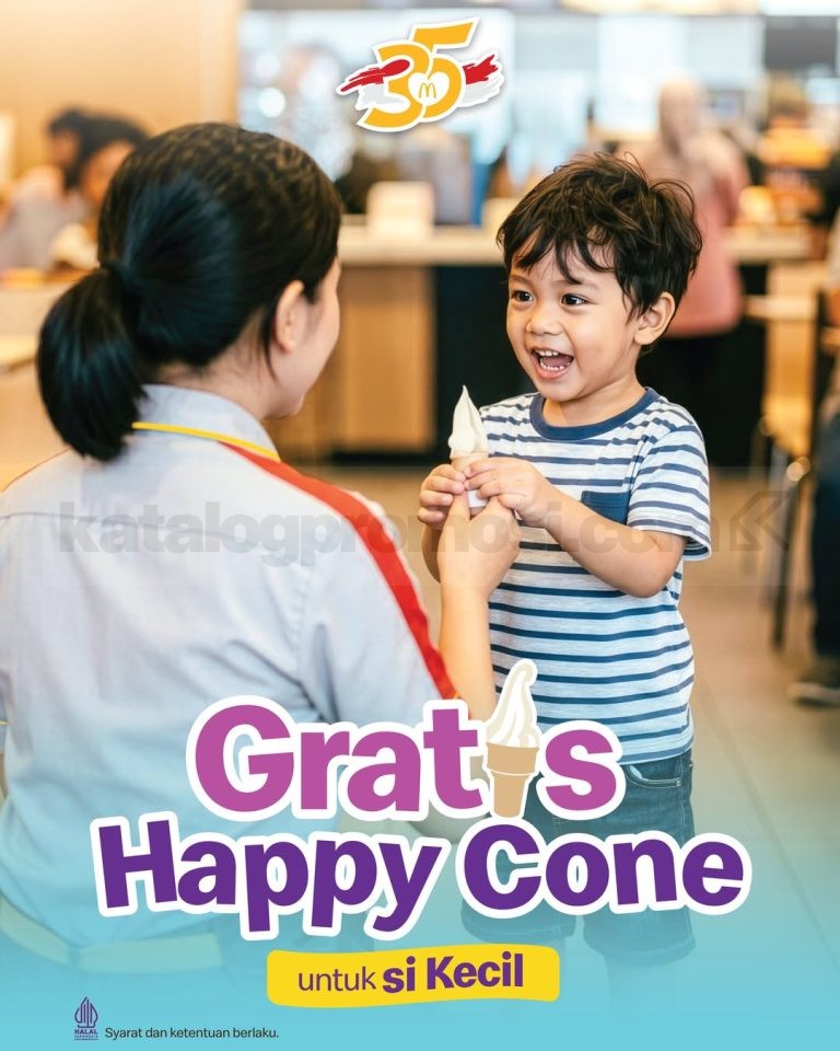 Promo McDonald's Happy Cone Vanila Gratis untuk Anak