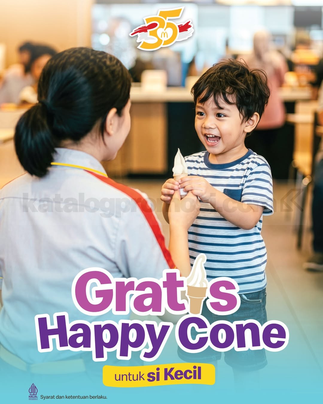 Promo McDonald's Happy Cone Vanila Gratis untuk Anak