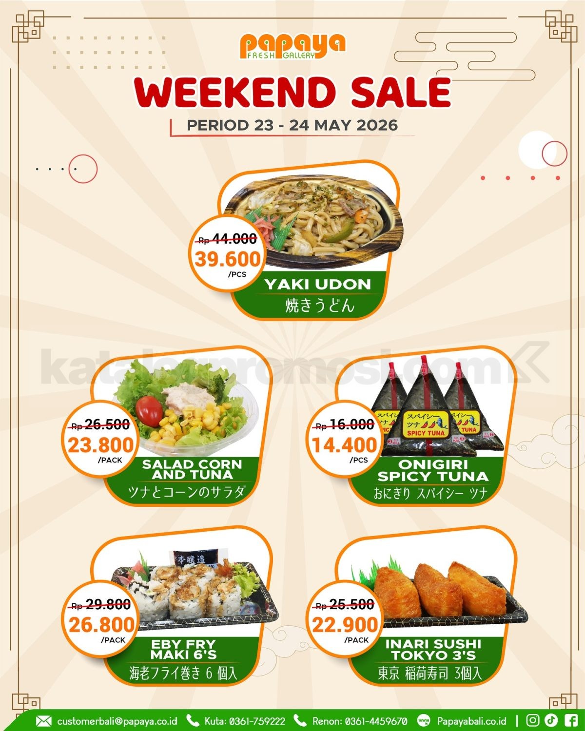 Promo Papaya Fresh Gallery Bali Weekend Fiesta 23-24 Mei 2026