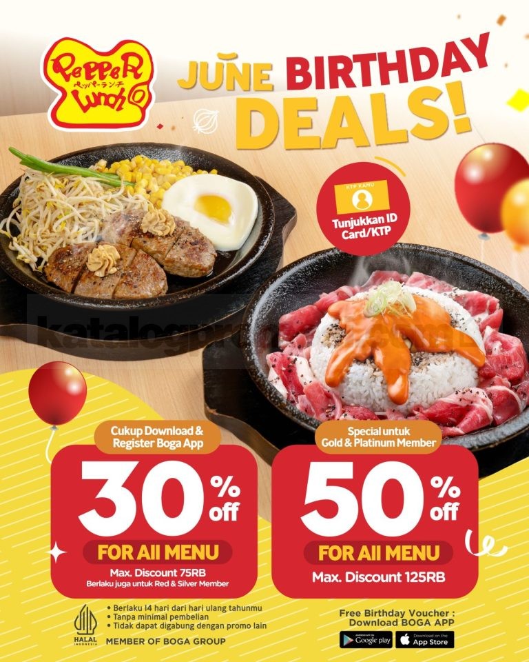 Promo Pepper Lunch June Birthday Deals Diskon hingga 50%