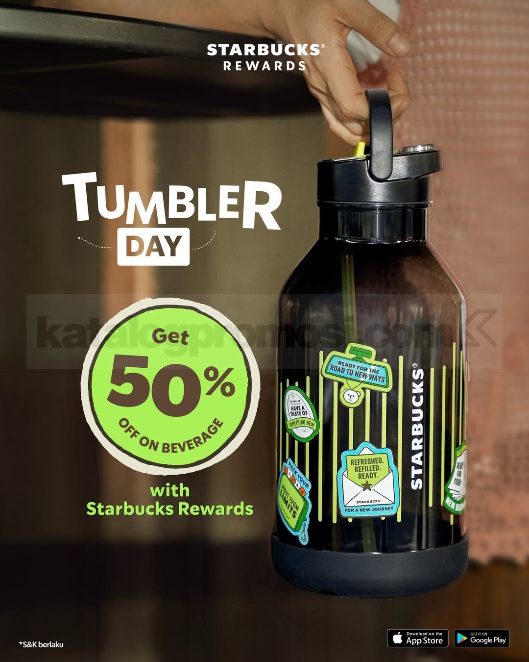 Promo Starbucks Tumbler Day Diskon Minuman 50%