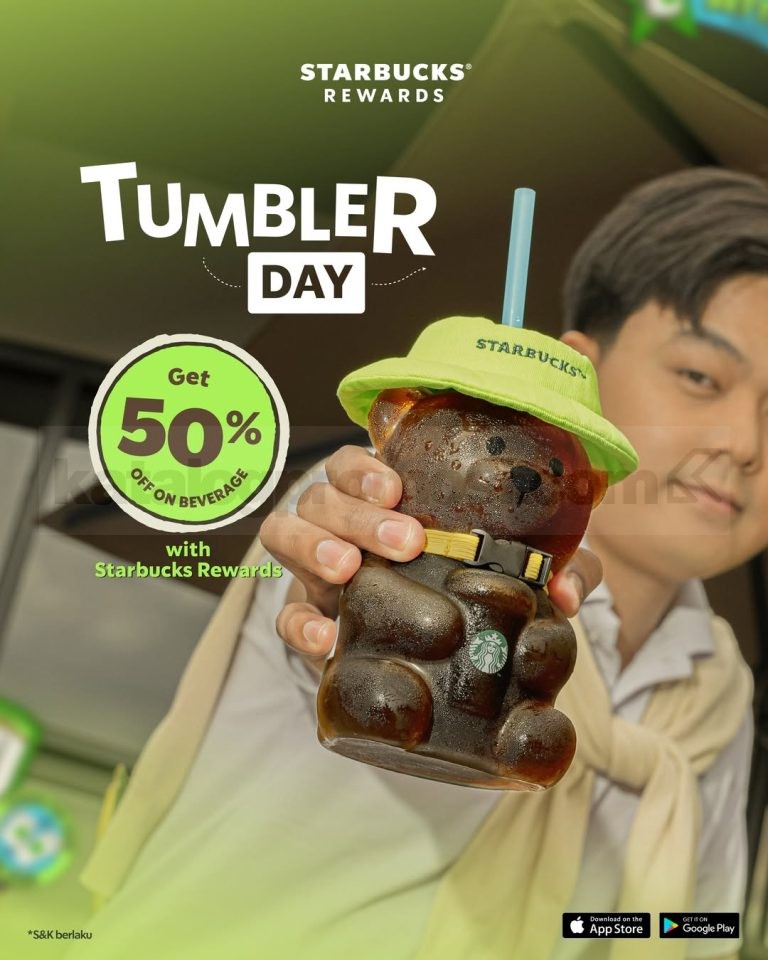 Promo Starbucks Tumbler Day Diskon Minuman 50%