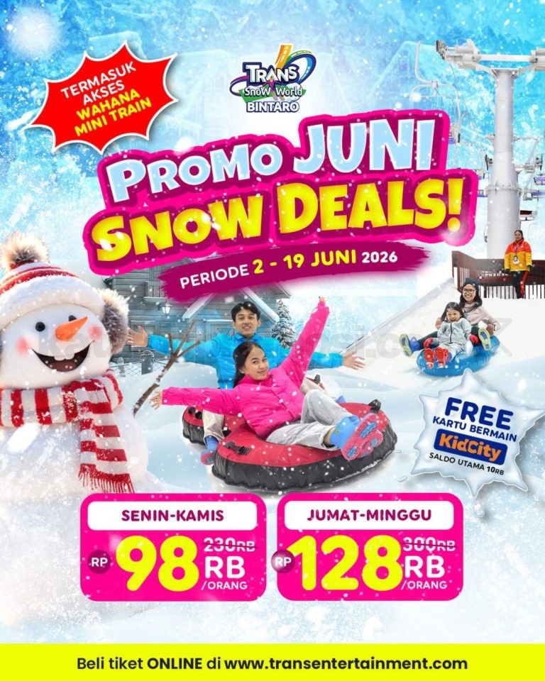 Promo Trans Snow World Bintaro Snow Deals mulai Rp. 98.000